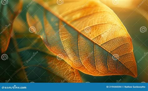 A Single Leaf Unfurling In Sunlight Ai Generated Stock Illustration