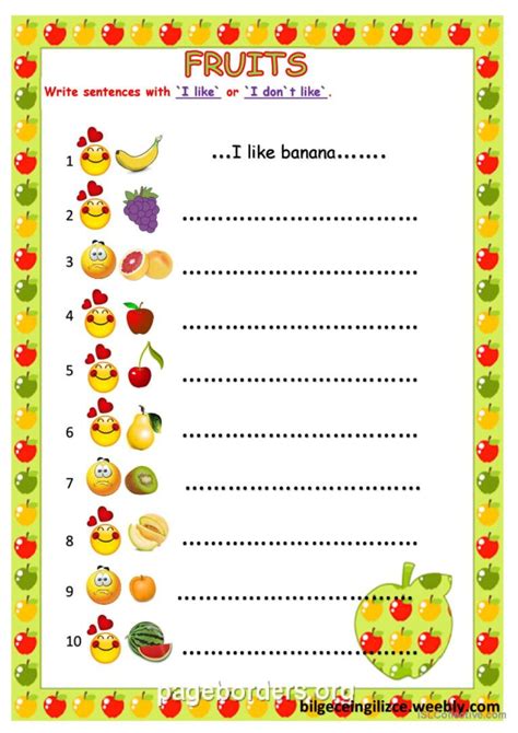 Fruits Worksheet Picture Description English Esl Worksheets Pdf And Doc