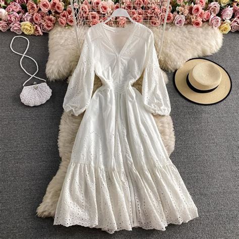 Сукня міді з бавовни білого кольору Diio Store