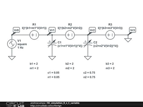RC Simulation R N C Variable CircuitLab