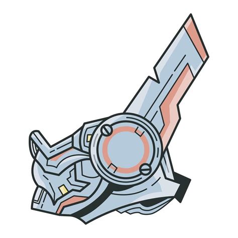 Flat Of Cool Robot Mouth Mask Seen From The Side 48557291 Vector Art At