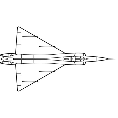 Convair F 102a Delta Dagger Elevon Vector File For Laser Eng Inspire