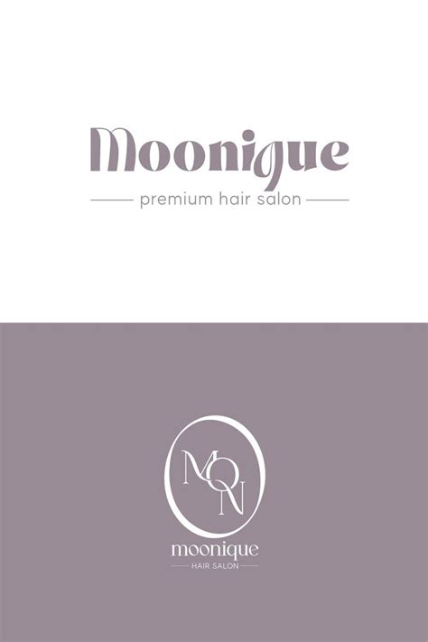 Moonique 프리미엄 헤어살롱 로고디자인 로고 디자인 고급 로고 로고