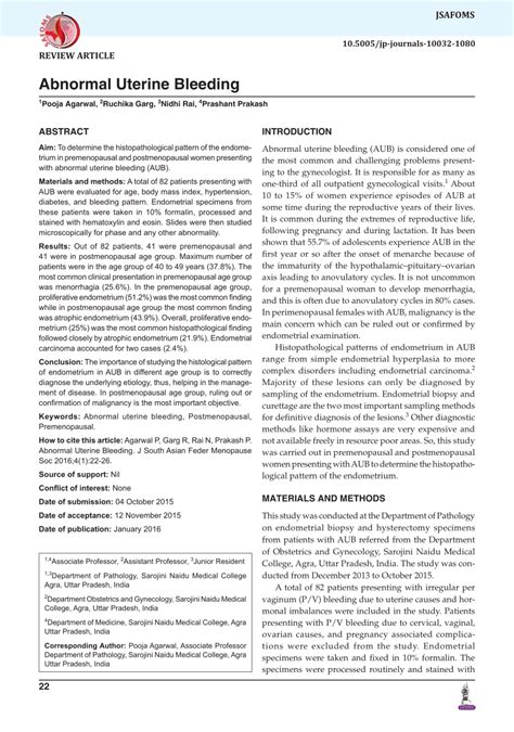 Abnormal Uterine Bleeding Algorithm U World