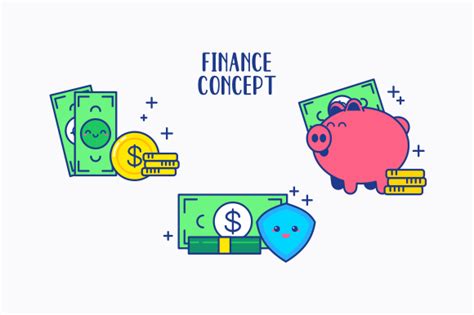 Cute Finance Concept With Line Vector Graphic By Tweenytree23