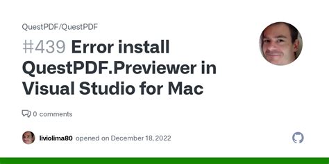 Error Install QuestPDF Previewer In Visual Studio For Mac Issue QuestPDF QuestPDF GitHub