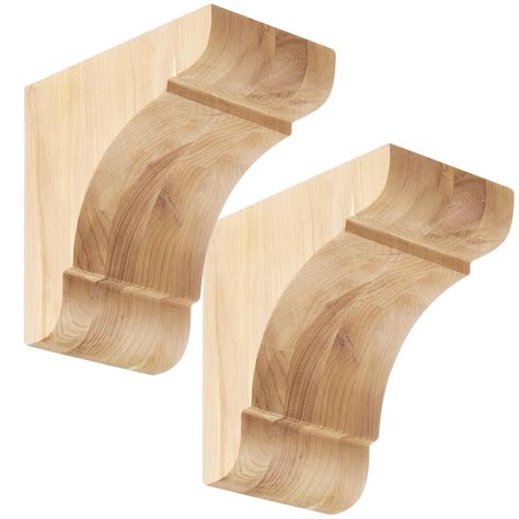 Vercraft 2 Pcs Wood Corbels Wooden Shelf Brackets 35 W X 5 12 D X