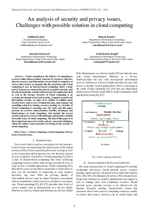 Pdf An Analysis Of Security And Privacy Issues Challenges With Possible Solution In Cloud