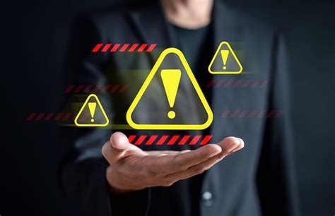 Premium Photo System Warning Caution Sign For Notification Error And