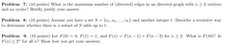 Solved Problem Points What Is The Maximum Number Of Chegg