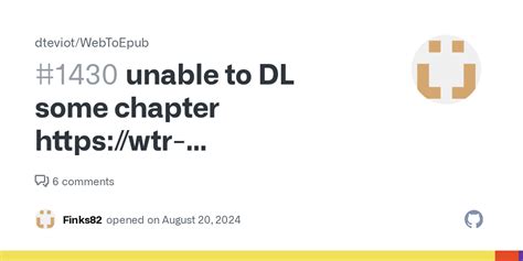 Unable To Dl Some Chapter Wtr Enserie 8003attributes