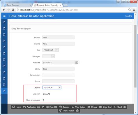 Oracle Apex Dynamic Action Tutorial With Examples