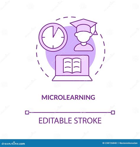 Microlearning Purple Concept Icon Stock Vector Illustration Of