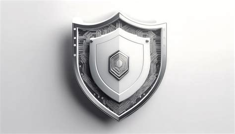 Cybersecurity White Shield On White Background Premium Ai Generated Image