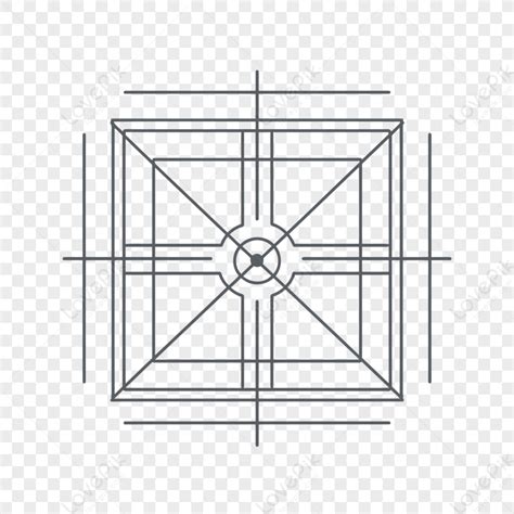 Square Symbol With Lines On A White Background Vector Bold Lines