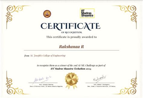 Rakshanaa R On Linkedin Shaastra Hackathon