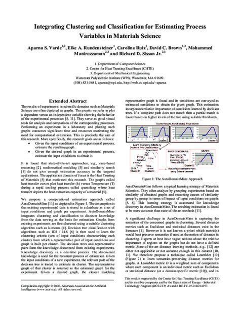 Pdf Integrating Clustering And Classification For Estimating Process Variables In Materials