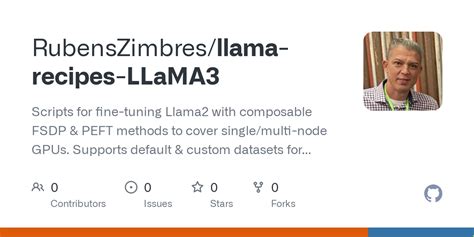 github rubenszimbres llama recipes llama3 scripts for fine tuning