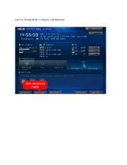 Lab Testing Mode Configure A Motherboard Docx Lab Testing Mode Configure A