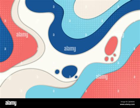 Abstract Colorful Template Doodle Artwork Style Overlapping Design Decorative Background