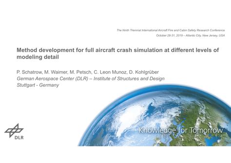 pdf method development for full aircraft crash simulation at