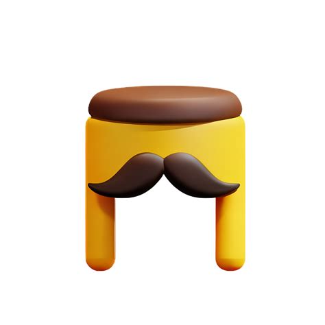 mustache 3d rendering icon illustration 28857601 png