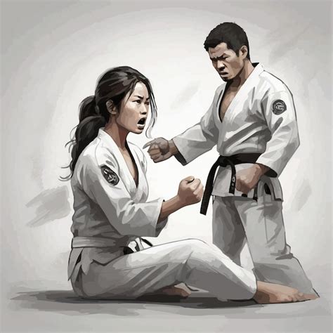 Premium Vector Illustration Jiu Jitsu Women