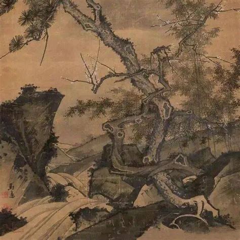 山水画中松树的人文寓意 松柏 君子 象征