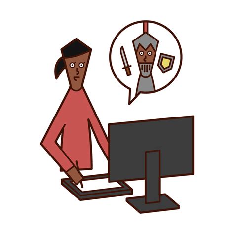 일러스트 게임 크리에이터 및 게임 디자이너여성 무료 일러스트 소재집 Kukukeke