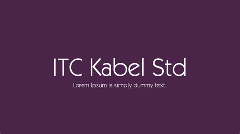 ITC Kabel Std Font Family Download Free For Desktop Webfont
