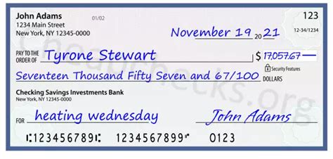 How To Write A Check For 17057 Dollars Cheap Checks