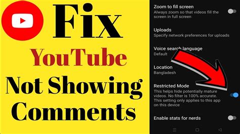 Youtube Not Showing Comments Fix YouTube