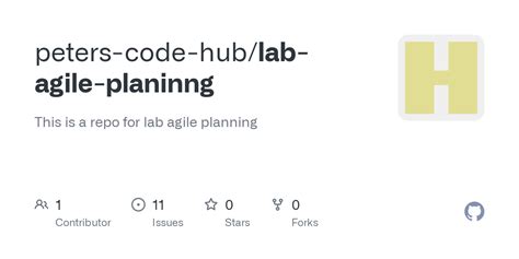 GitHub Peters Code Hub Lab Agile Planinng This Is A Repo For Lab Agile Planning