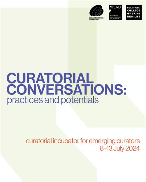 Curatorial Conversations Practices And Potentials Mcad Manila