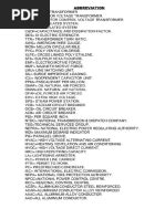 Approved Electrical Abbreviations List Pdf Transformer Fuse