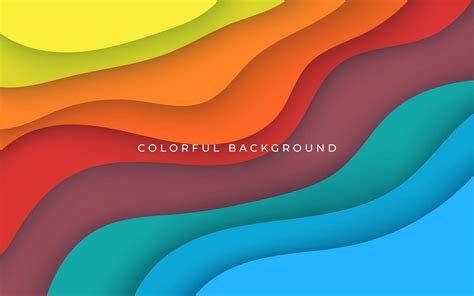 Abstract Colorful Papercut Wavy Overlap Layers Background 12202202 Vector Art At Vecteezy
