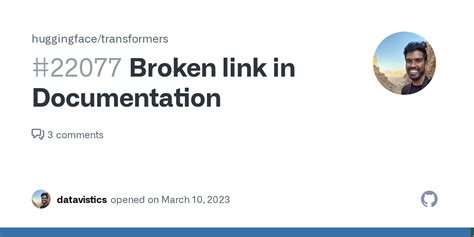 broken link in documentation · issue 22077 · huggingface transformers