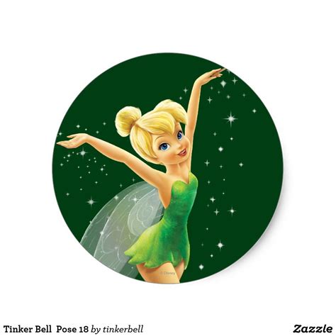 Tinker Bell Pose 17 Classic Round Sticker Zazzle Artofit