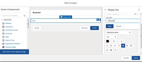 Tip7 Adding Hyperlink In The Flow Salesforce Everywhere