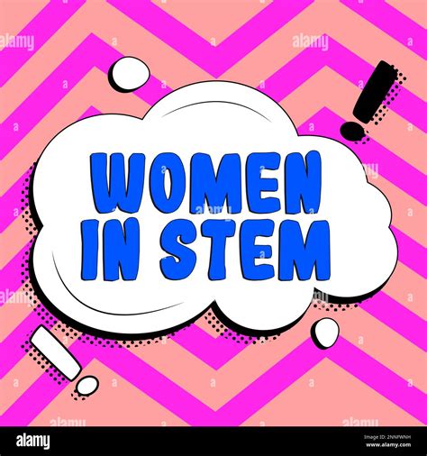 Sign Displaying Women In Stem Business Idea Science Technology