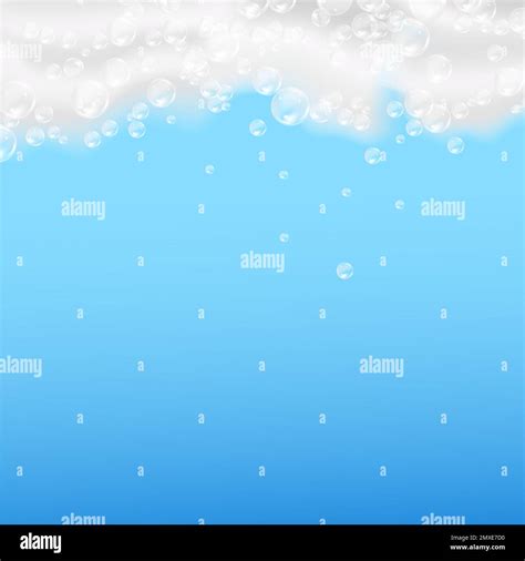 Sparkling Shampoo And Bath Lather Vector Illustrationbath Foam