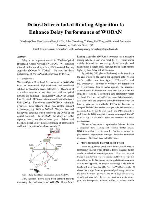 pdf delay differentiated routing algorithm to enhance delay performance of woban
