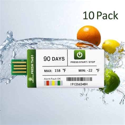 Freshliance 10packs USB Temperature Data Logger Recorder 129600 Points High Accuracy Cover
