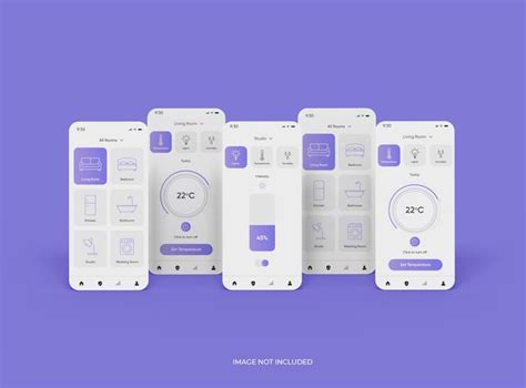 Premium Psd Customizable Mockup With Separated Mobile Phone Screens