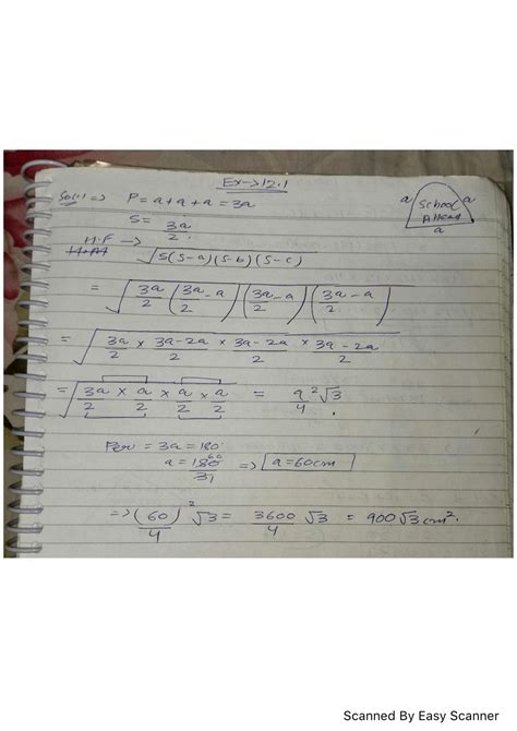 Solution Class 9th Chapter 12 Herons Formula Full Chapter Solution