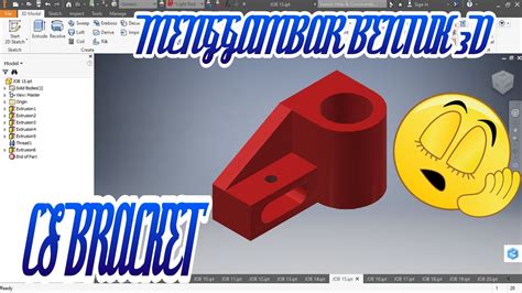 Cs Bracket Inventor Autodesk Pemula Bahasa Indonesia Youtube