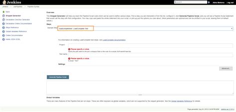 Setting Up Loadcomplete Tests In Jenkins For Pipeline Jobs