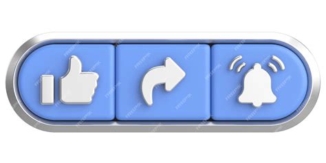 Premium Photo Like Share Subscribe Button 3d Illustration