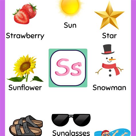 Letter S Words With Pictures