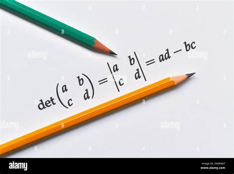 example of calculating of the determinant of a given two by two matrix